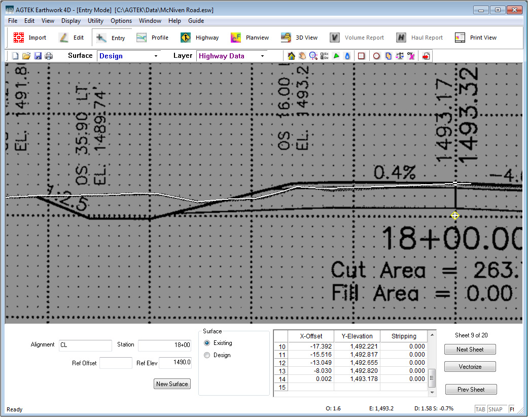 Trace Cross Sections