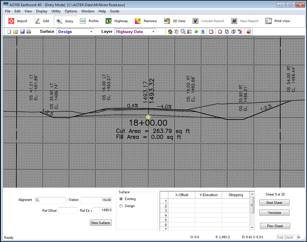 Trace Cross Sections