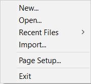 File Menu Import Mode